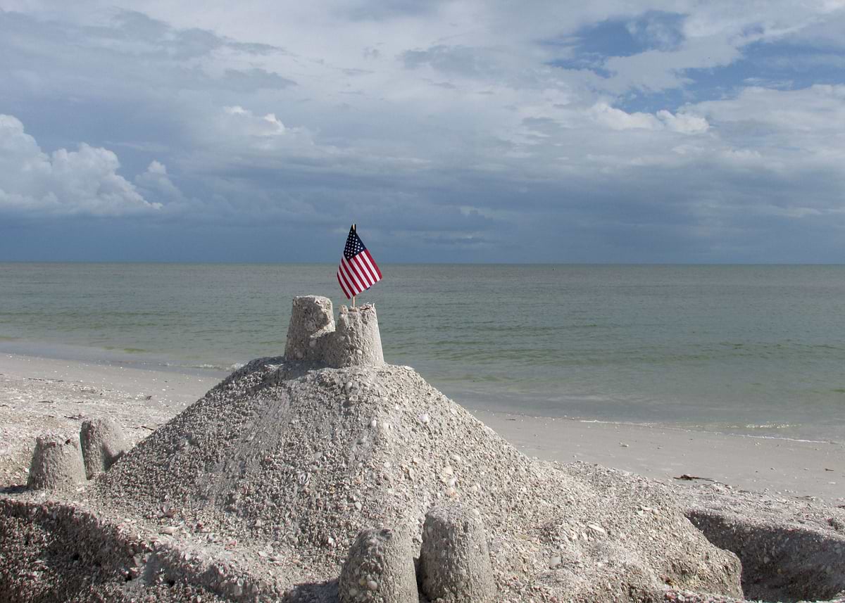 'Sandcastle' Poster, picture, metal print, paint by Rosie Brown | Displate