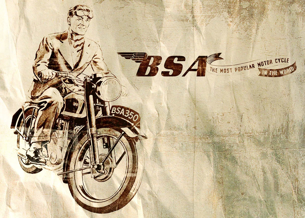 'BSA Motorcycles' Poster, picture, metal print, paint by Fernando ...