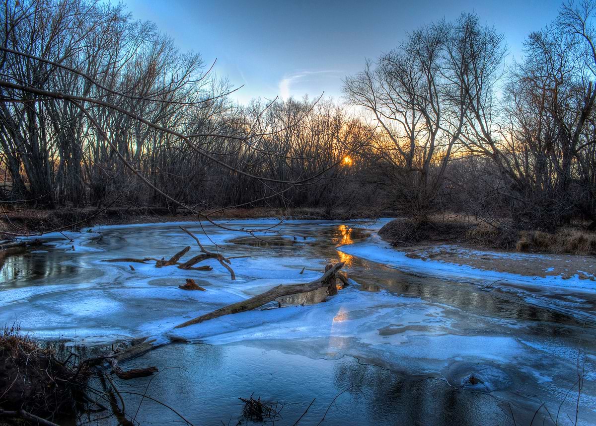 'Black Hawk Creek, Waterloo, Iowa' Poster, picture, metal print, paint ...