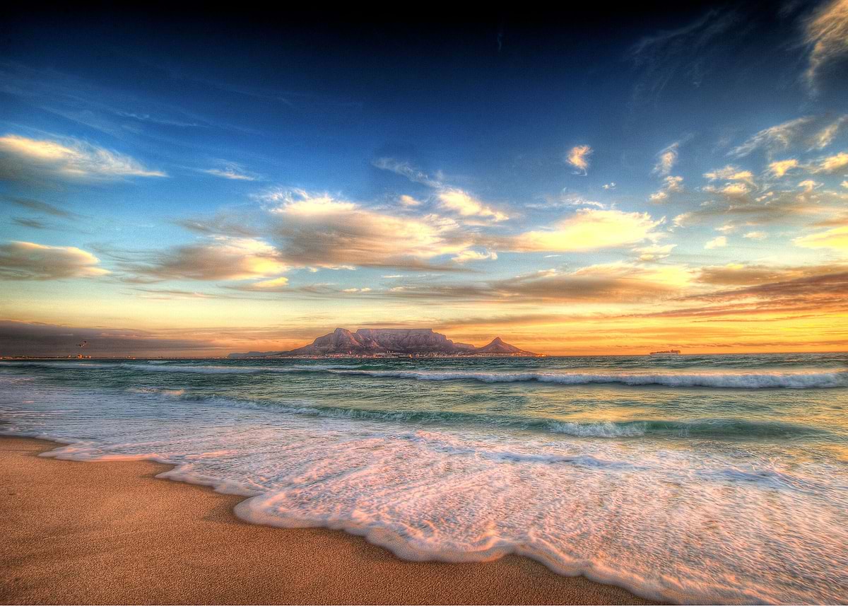 'View of Table Mountain and clouds' Poster, picture, metal print, paint ...