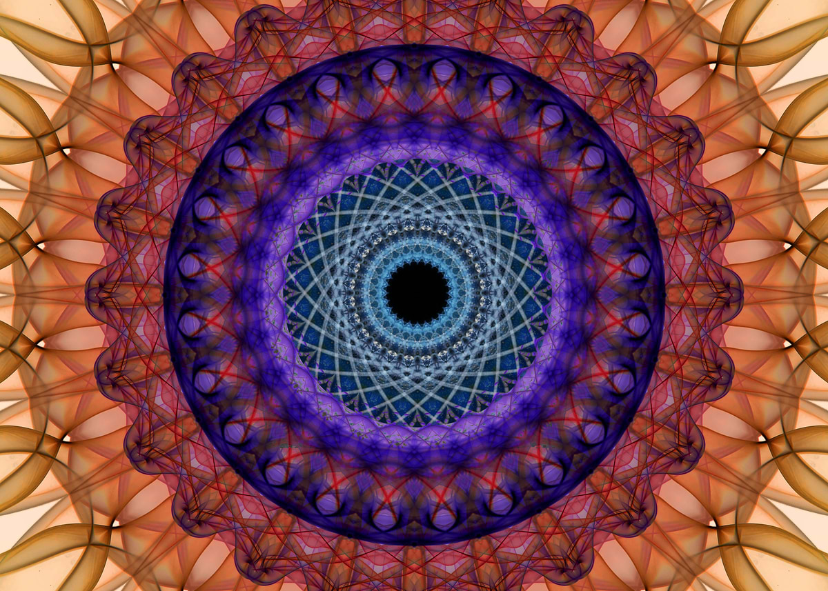 'Coloured smoke mandala' Poster, picture, metal print, paint by ...