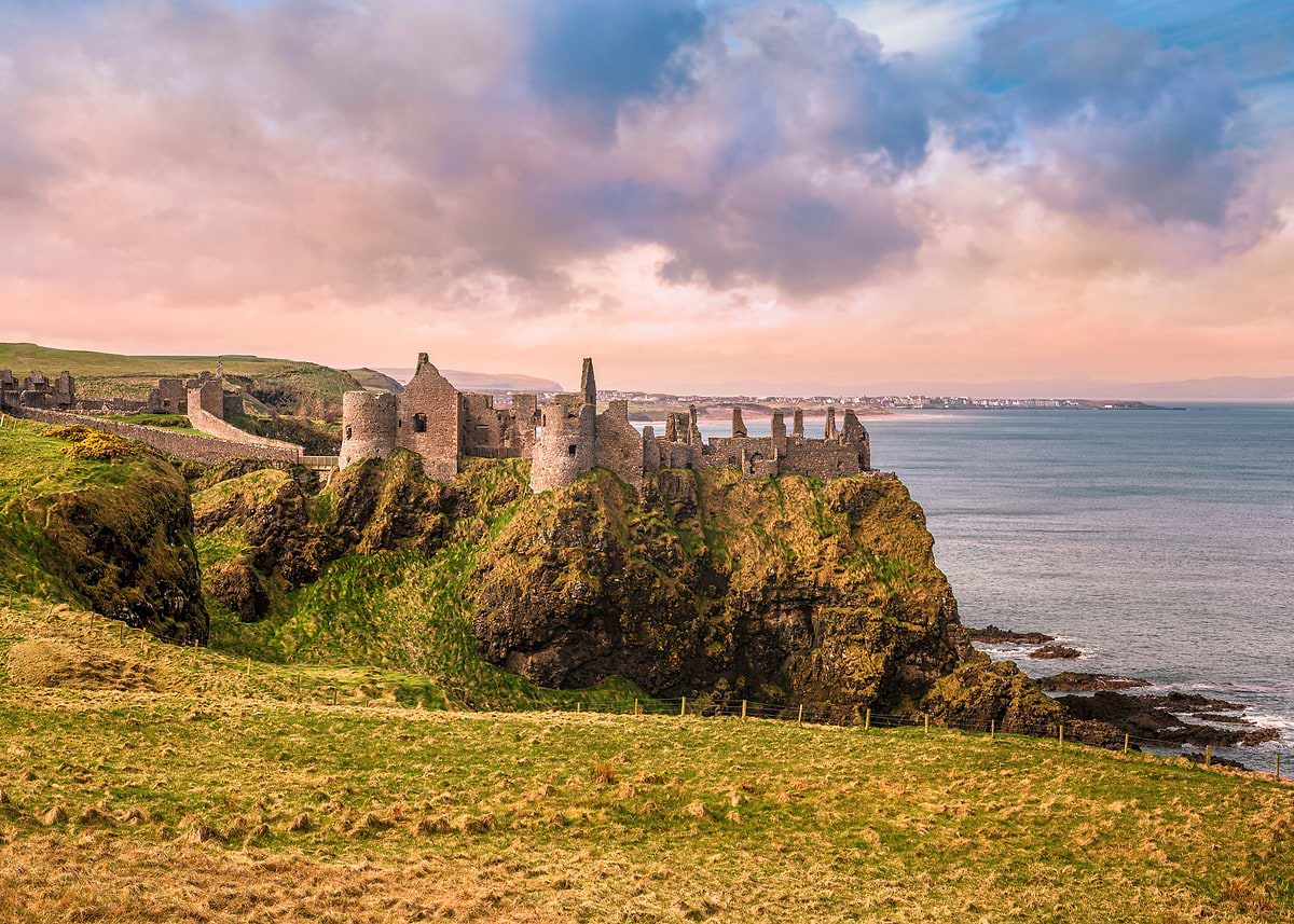 'Dunluce castle on the causeway coast Northern Ireland,U ... ' Poster ...