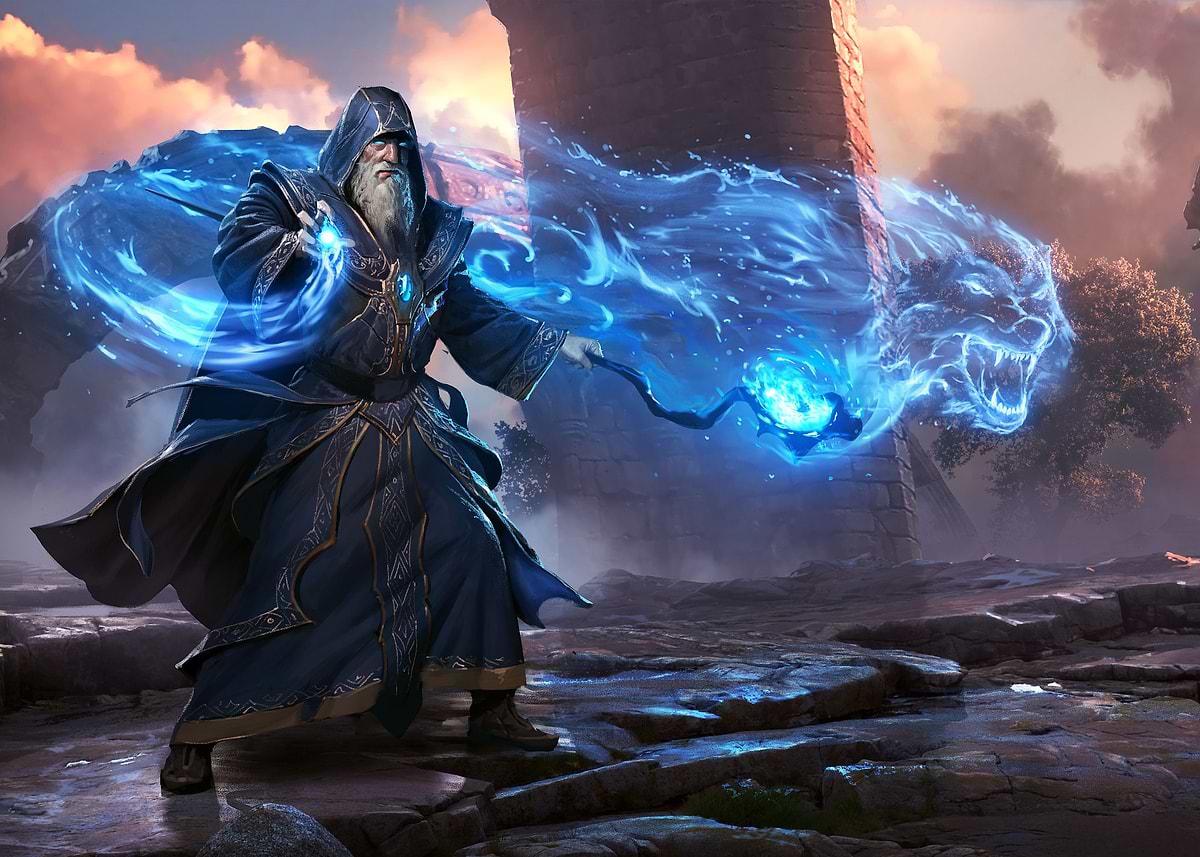 'Wizard Overlord' Poster, picture, metal print, paint by Greg Rutkowski ...