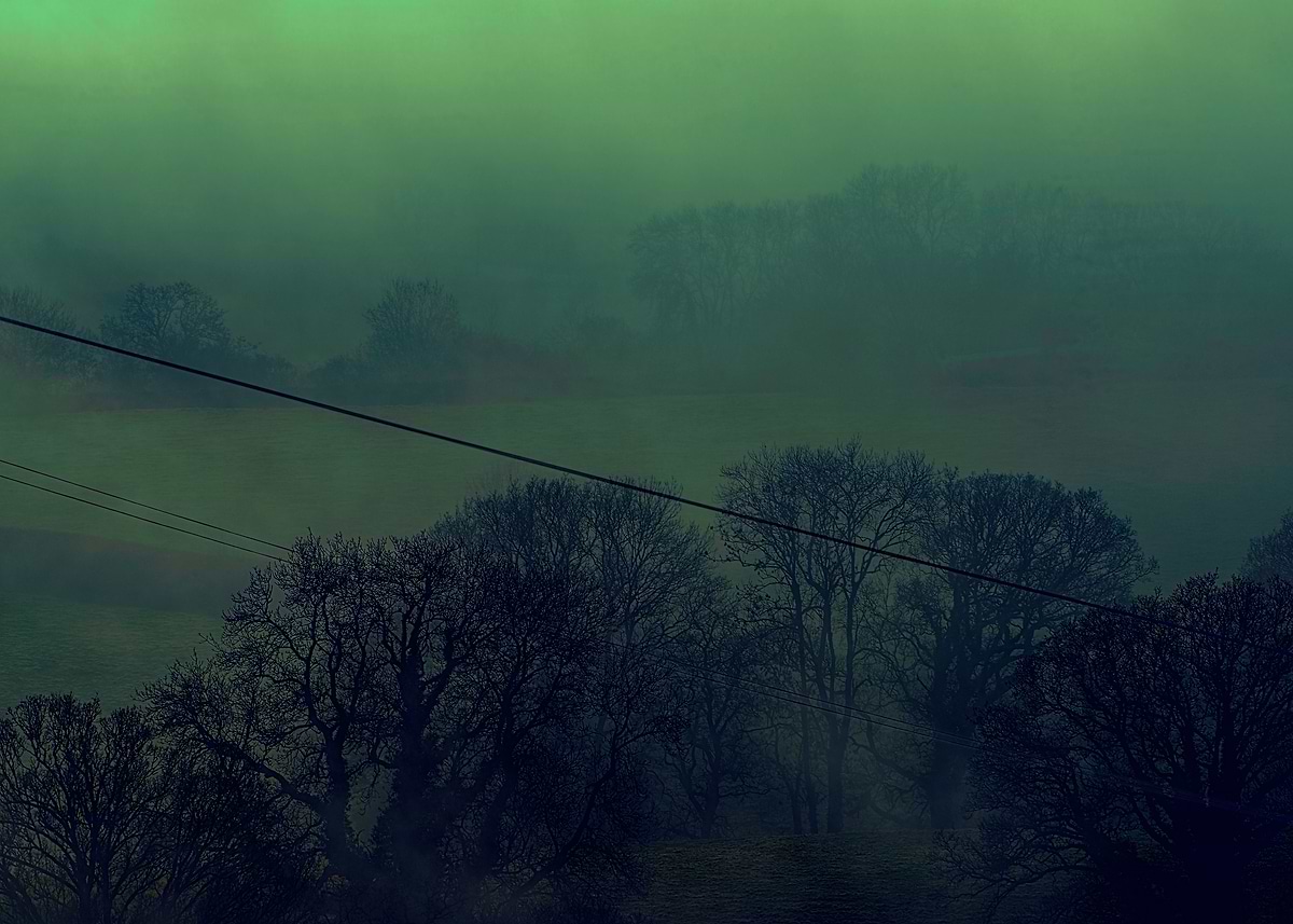 'Devon Fog 10' Poster, picture, metal print, paint by David Crosby ...