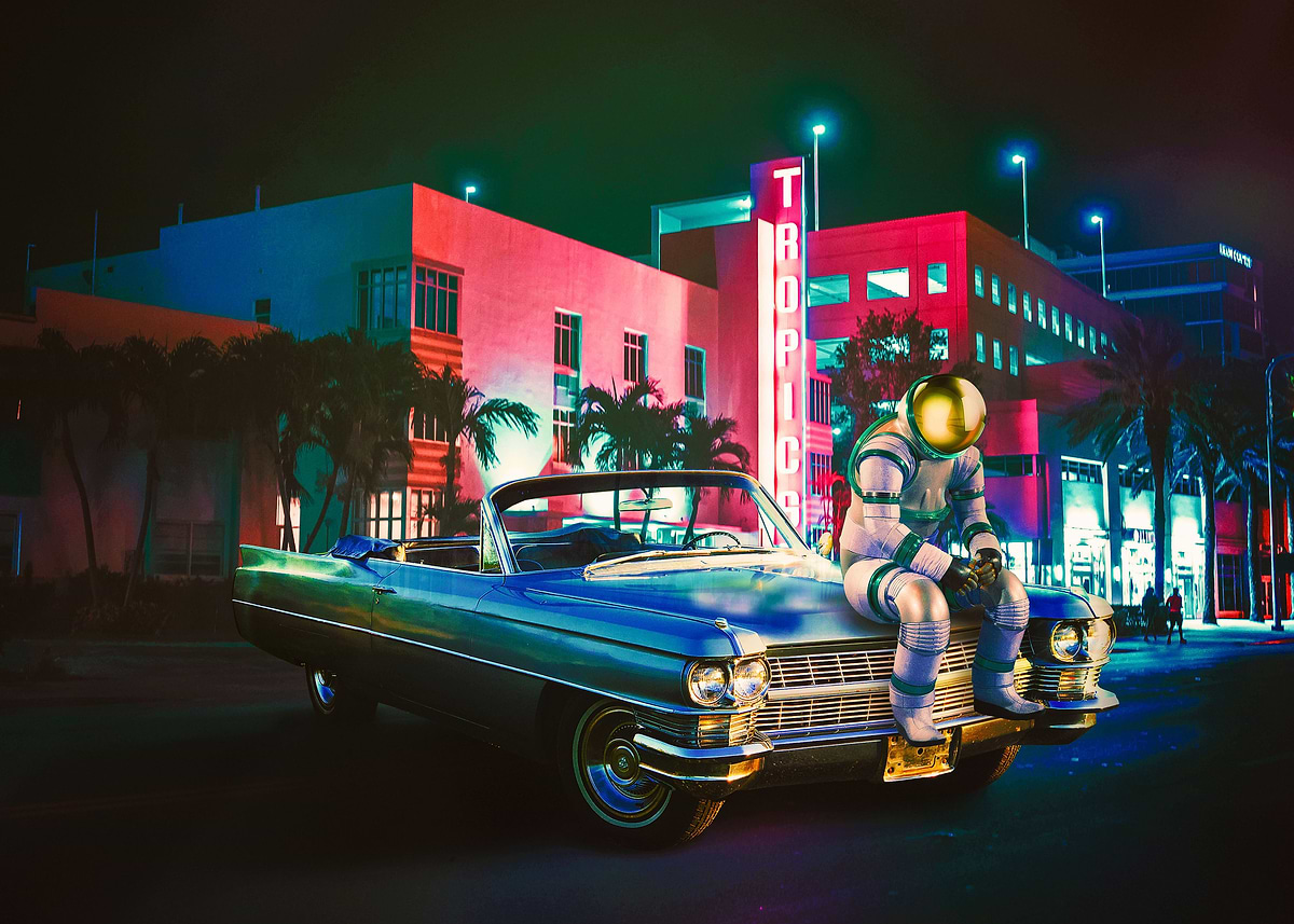 'The Night Rider' Poster, picture, metal print, paint by seam less ...