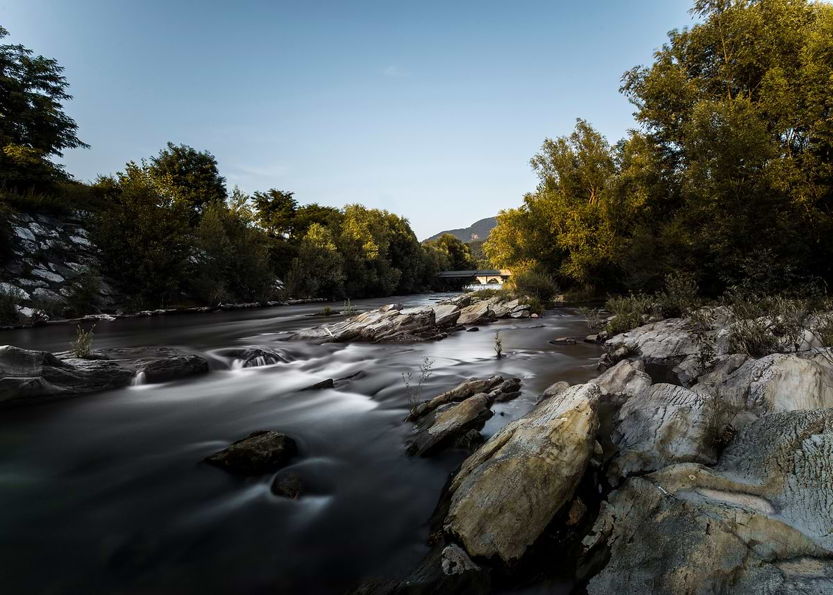'River flowing' Poster, picture, metal print, paint by Nicola Aristolao ...