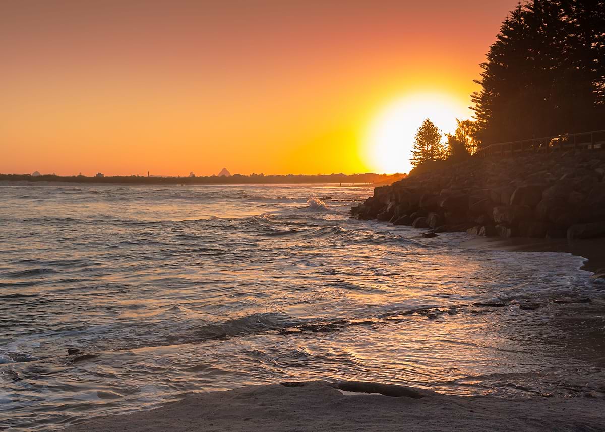 'Caloundra Beach Sunset' Poster, picture, metal print, paint by Jukka ...