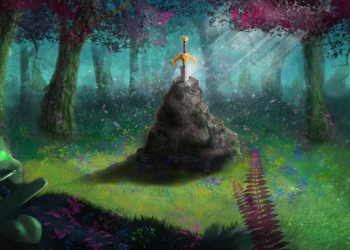 'Excalibur' Poster, picture, metal print, paint by Bogdan Sovea | Displate