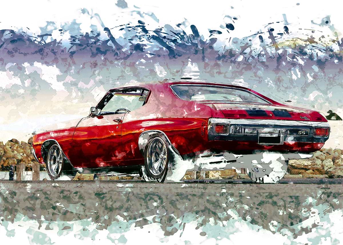 'Chevelle SS' Poster, picture, metal print, paint by Stephen Hogarth ...