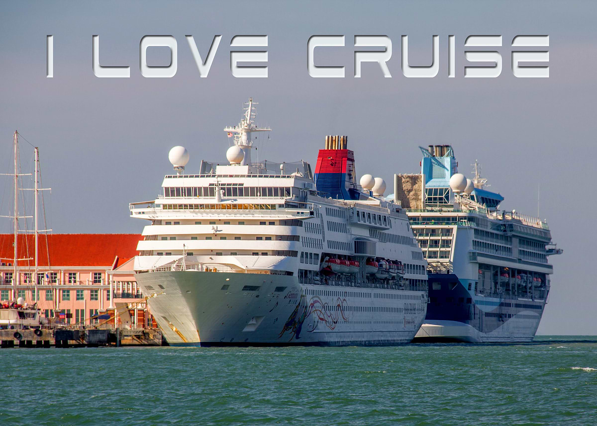 'i love cruise ship' Poster, picture, metal print, paint by mohd kamal ...