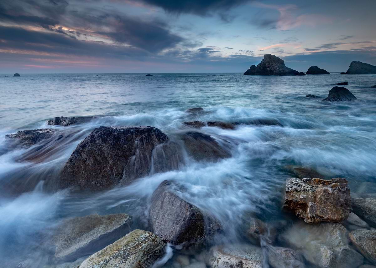 'Rocky Seascape' Poster, picture, metal print, paint by Scott Lovegrove ...