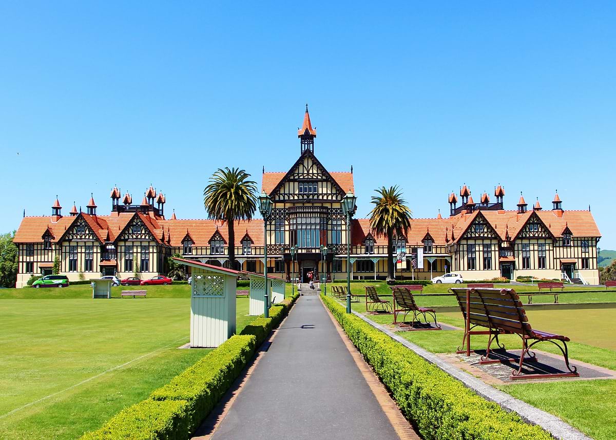 'Rotorua Museum' Poster, picture, metal print, paint by Gregory Morey ...