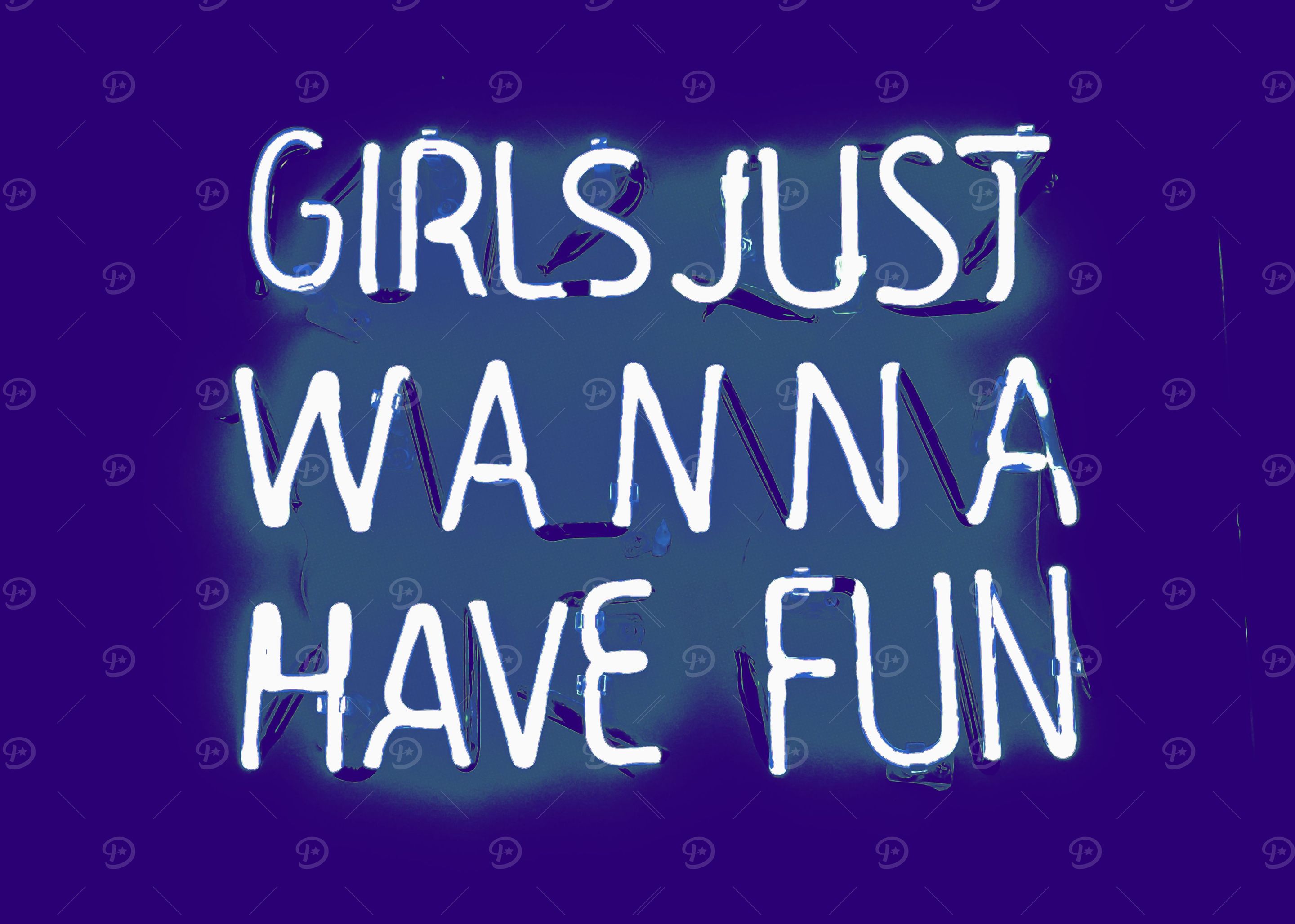 'Girls Just Wanna Have Fun' Poster, picture, metal print, paint by Mad ...