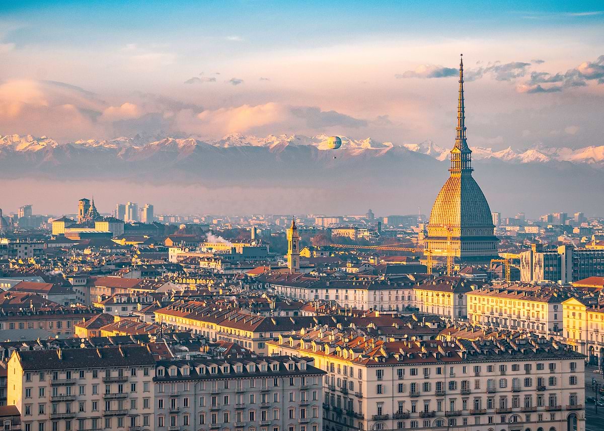 'TORINO GOLDEN HOUR VIEW ' Poster, picture, metal print, paint by Vardi ...