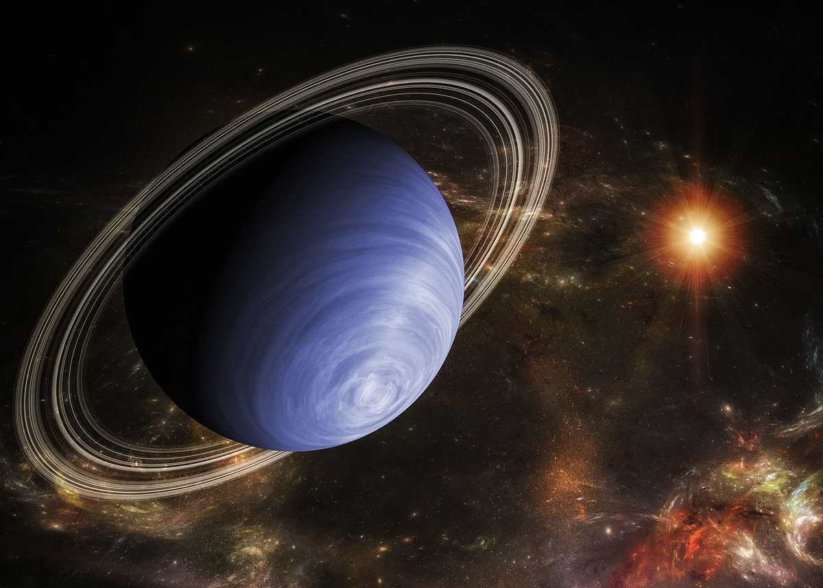 'The ringed planet' Poster, picture, metal print, paint by Alain ...