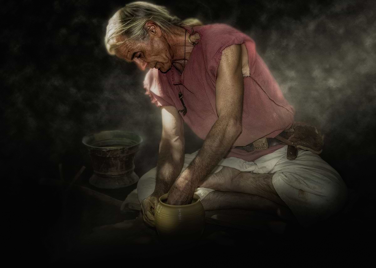 'The roman potter' Poster, picture, metal print, paint by Alain Gaymard ...