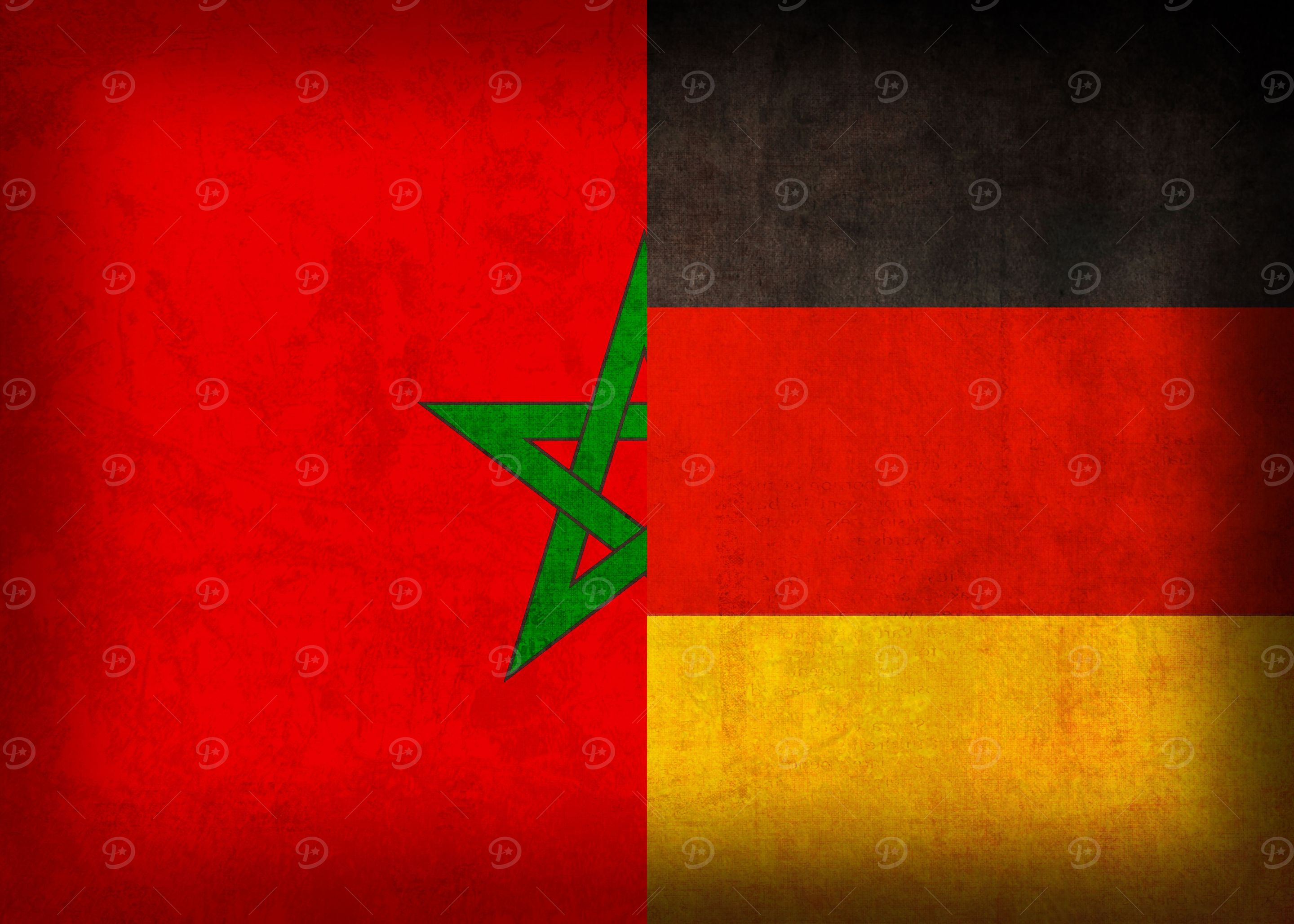 'Morocco Germany Flag' Poster, picture, metal print, paint by Design ...