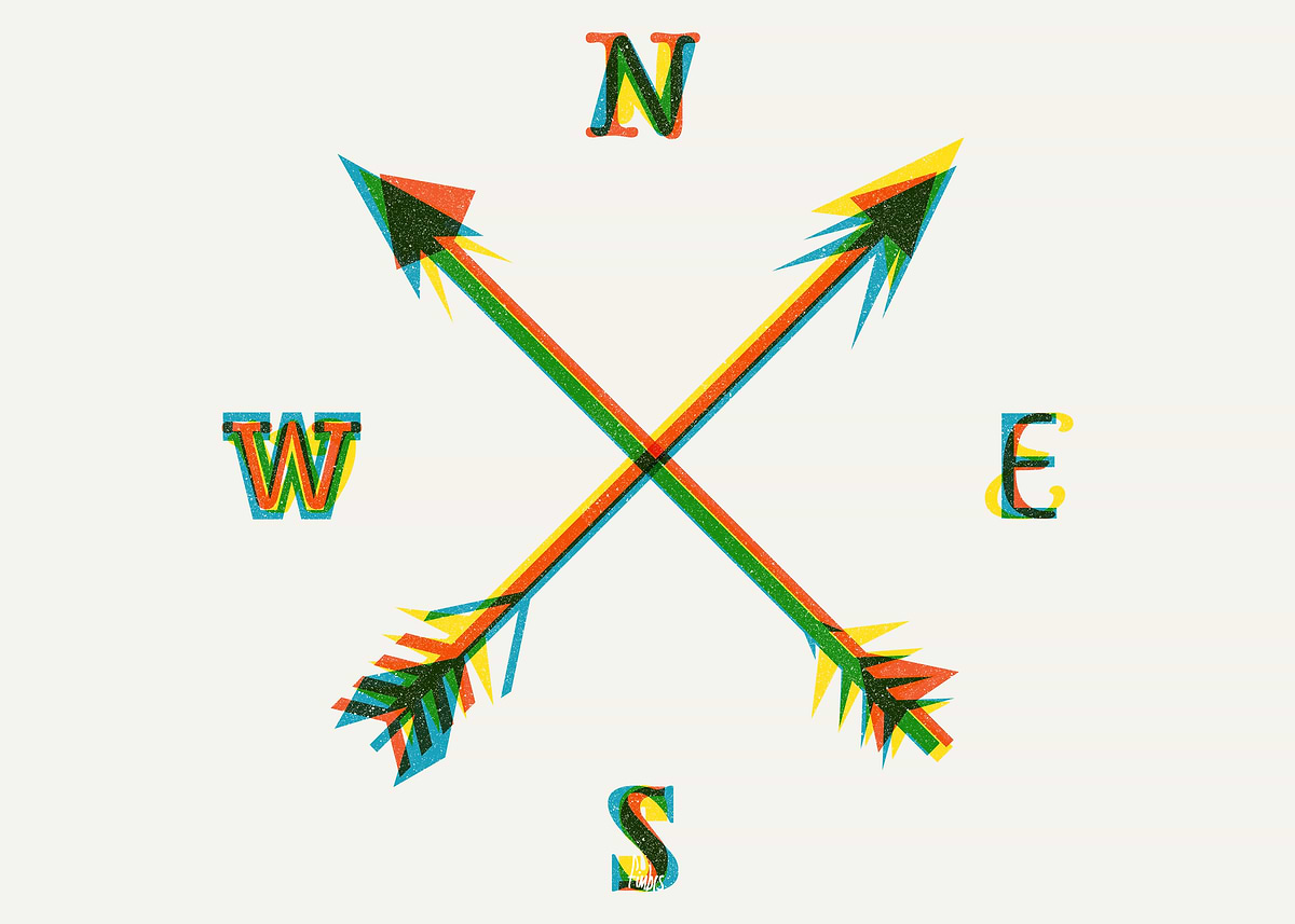 'Compass' Poster, picture, metal print, paint by Fimbis | Displate