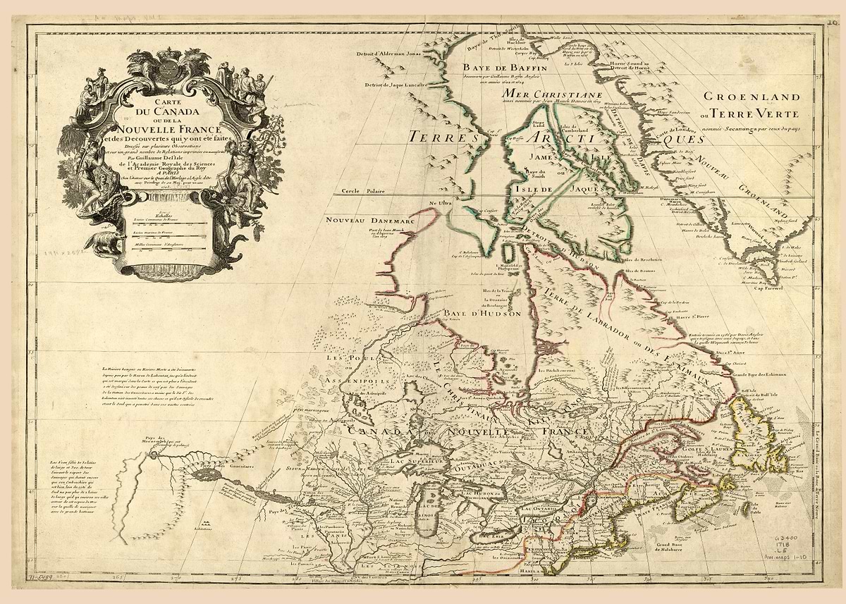 'Map of Canada 1718' Poster, picture, metal print, paint by Janice M ...