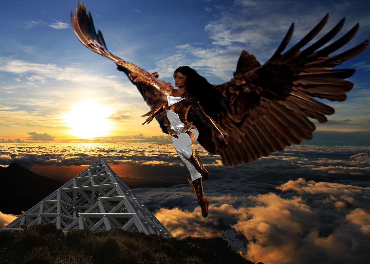 'Agila Sky Kingdom' Poster, picture, metal print, paint by Medardo ...