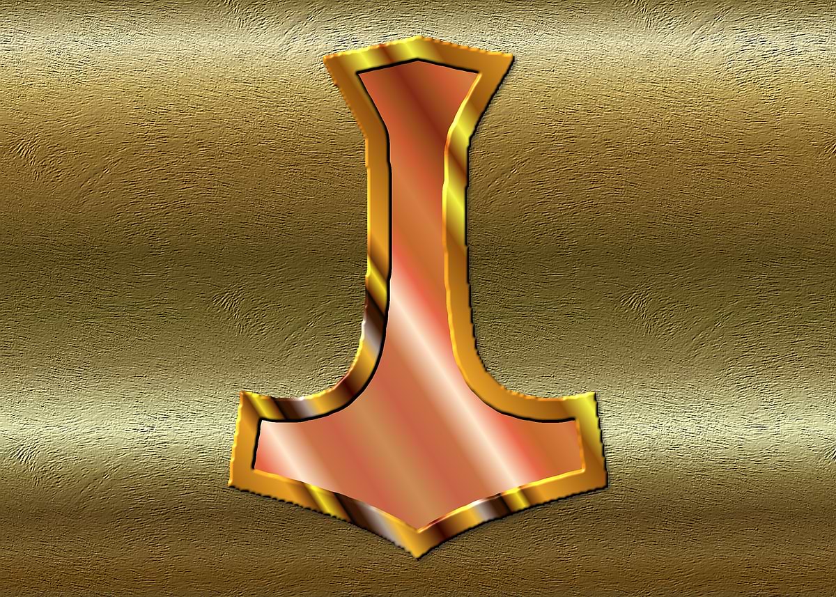 'Mjolnir' Poster, picture, metal print, paint by Robert Felan | Displate