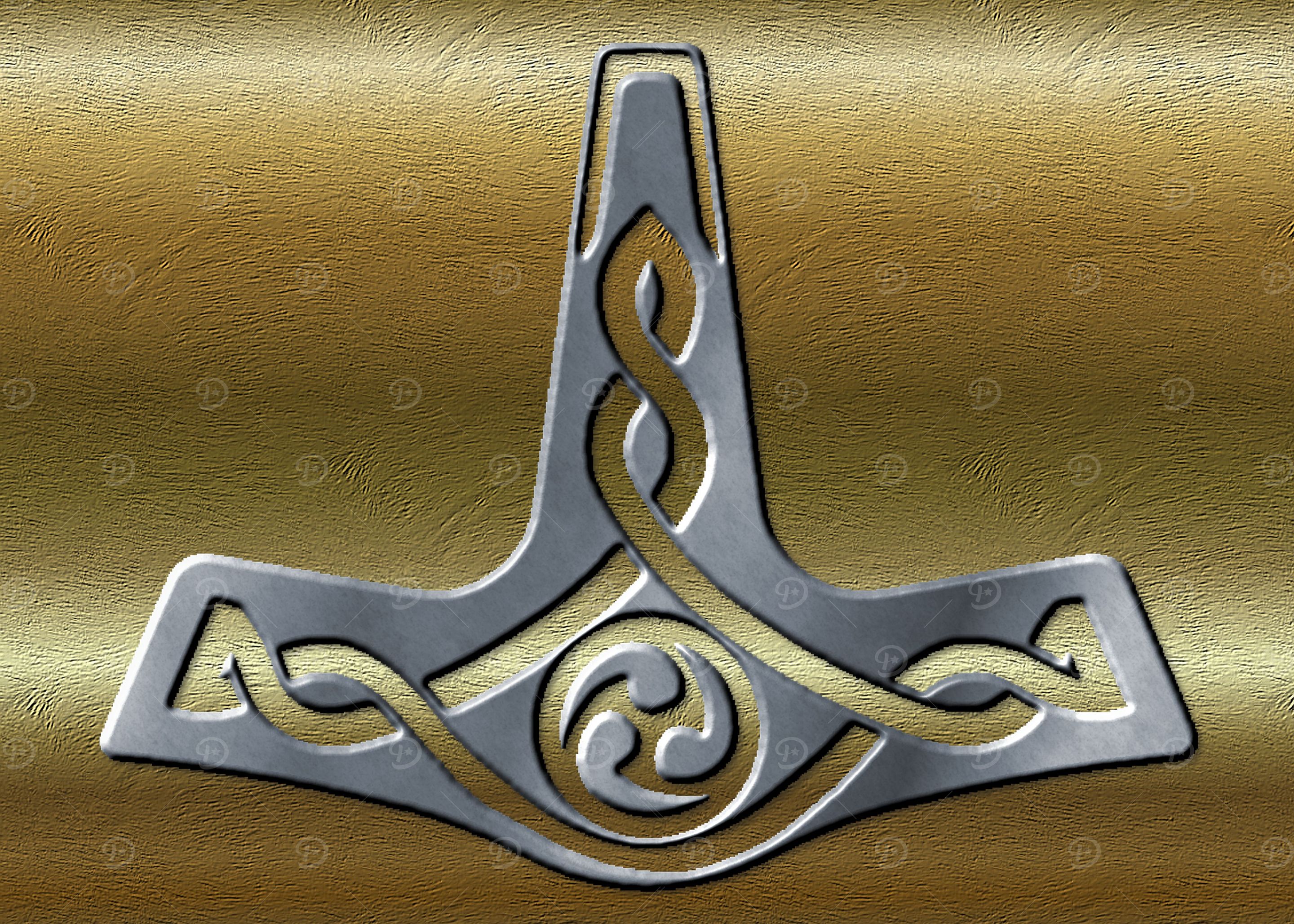 'Mjolnir' Poster, picture, metal print, paint by Robert Felan | Displate