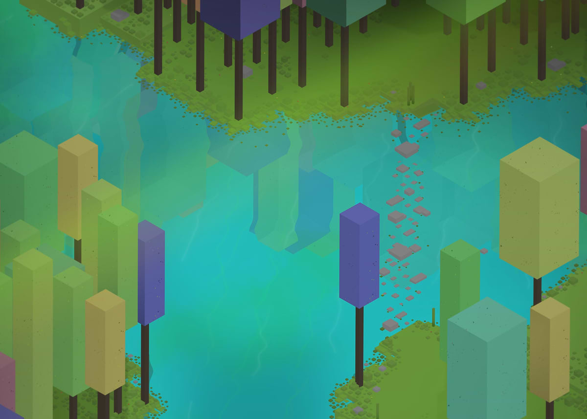 'Isometric swamp' Poster, picture, metal print, paint by Elan Afzali ...