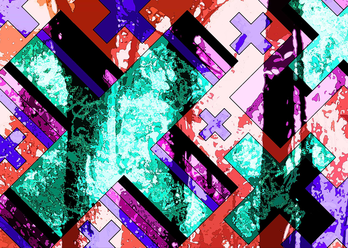 'X Cross Multiply' Poster, picture, metal print, paint by C and F ...