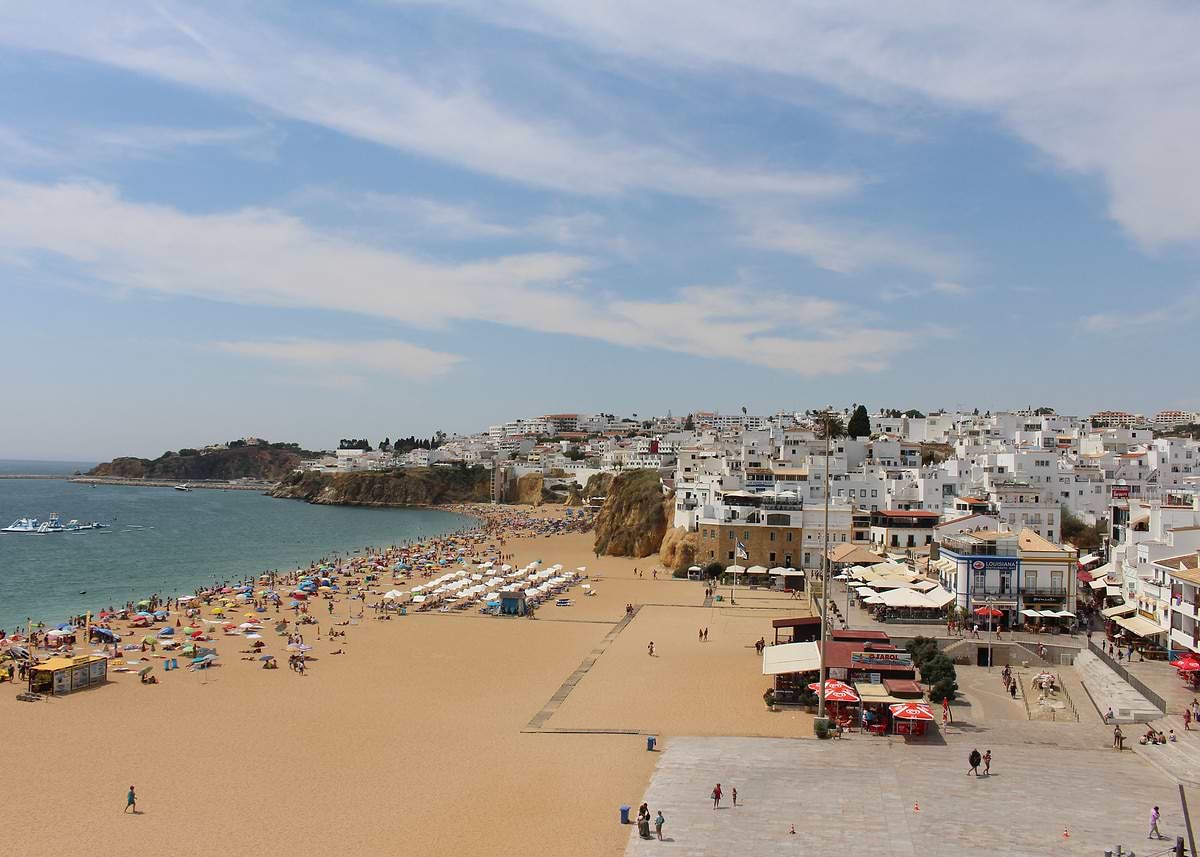 'Albufeira Beach ' Poster, picture, metal print, paint by Robyn | Displate