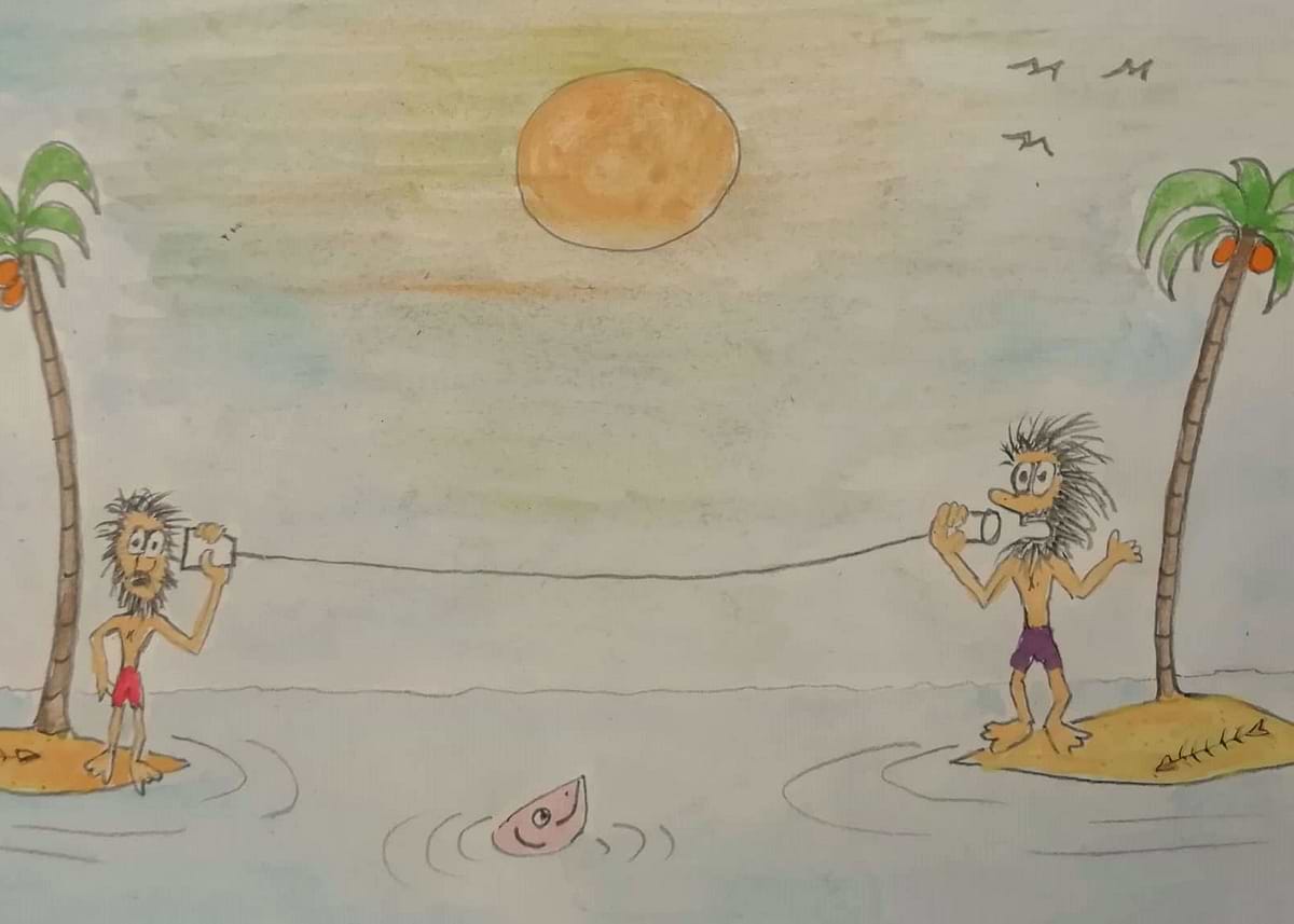 'Castaway phone' Poster, picture, metal print, paint by Jesus Santiago ...