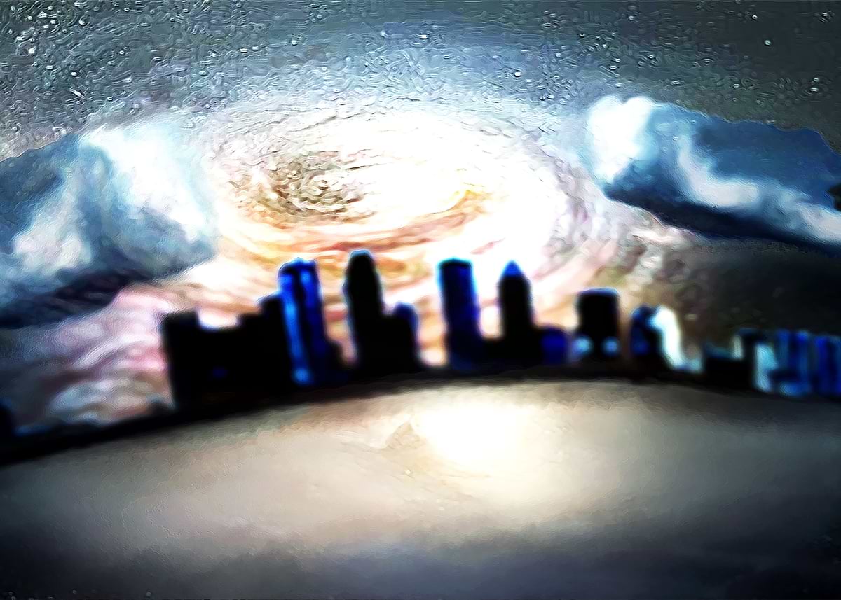'Galaxy Skyline' Poster, picture, metal print, paint by Justin Cobb ...