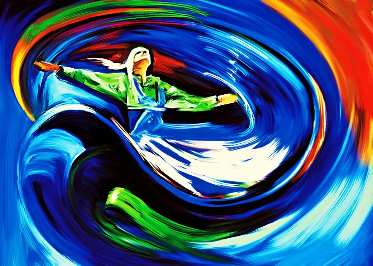 'Sufi the blend of colors' Poster, picture, metal print, paint by Ersin ...