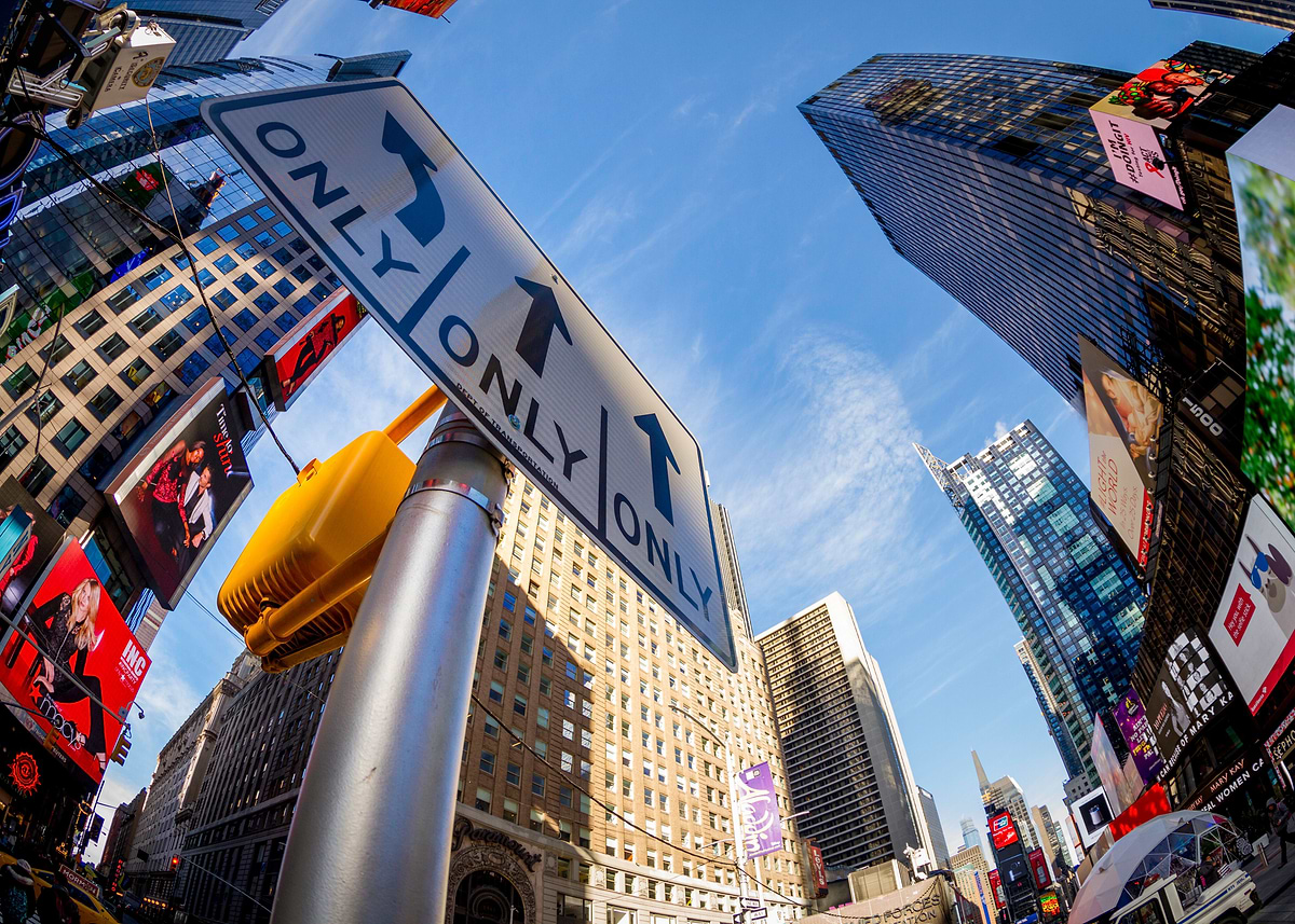 'Times Square Fisheye' Poster, picture, metal print, paint by dvash ...