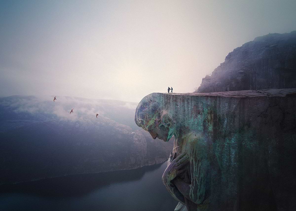'Cliff' Poster, picture, metal print, paint by Patryk Andrzejewski ...
