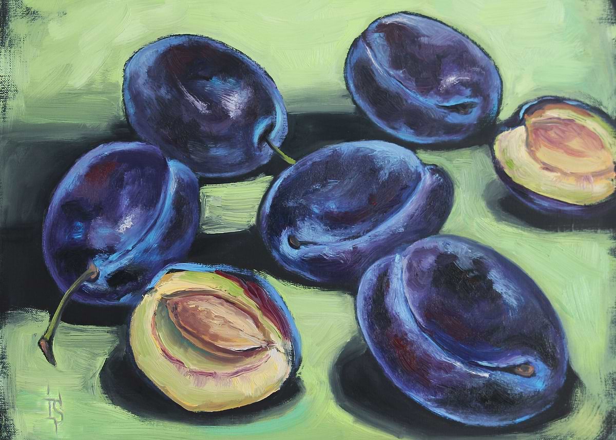 'The Plums' Poster, picture, metal print, paint by Irina Sergeyeva ...