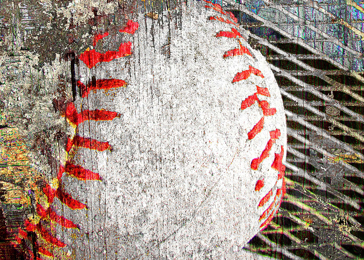 'Baseball artwork vs1 r' Poster, picture, metal print, paint by ...