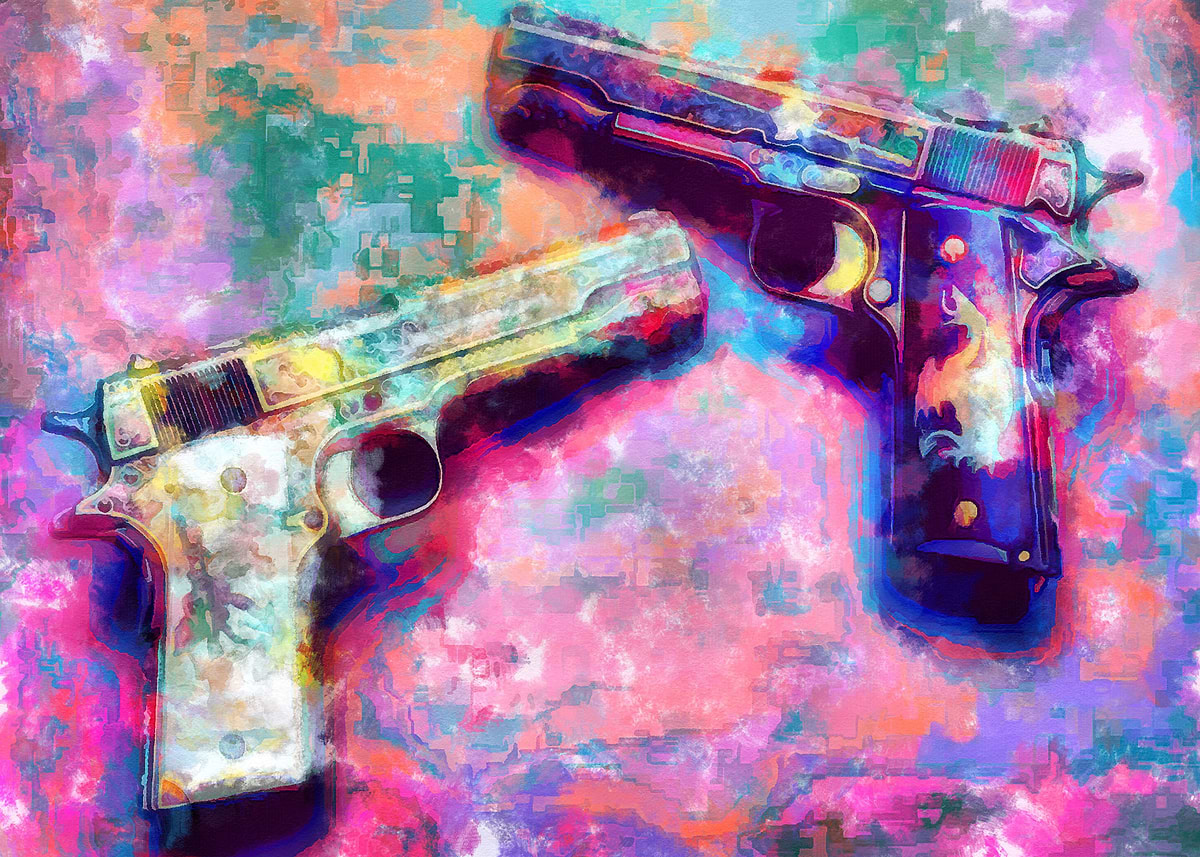 'Weapon Gun Poster' Poster, picture, metal print, paint by Ben Charme ...