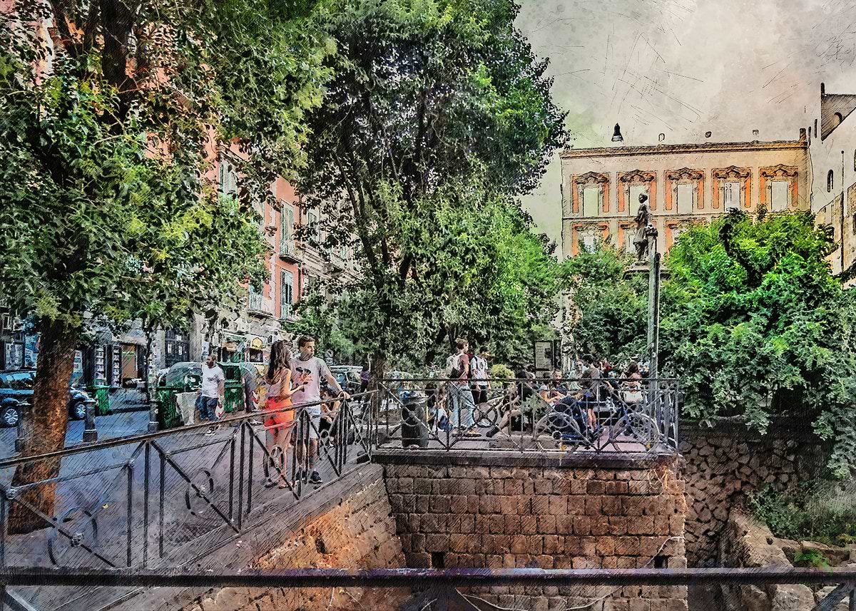 'Napoli Neapol city' Poster, picture, metal print, paint by JBJart ...