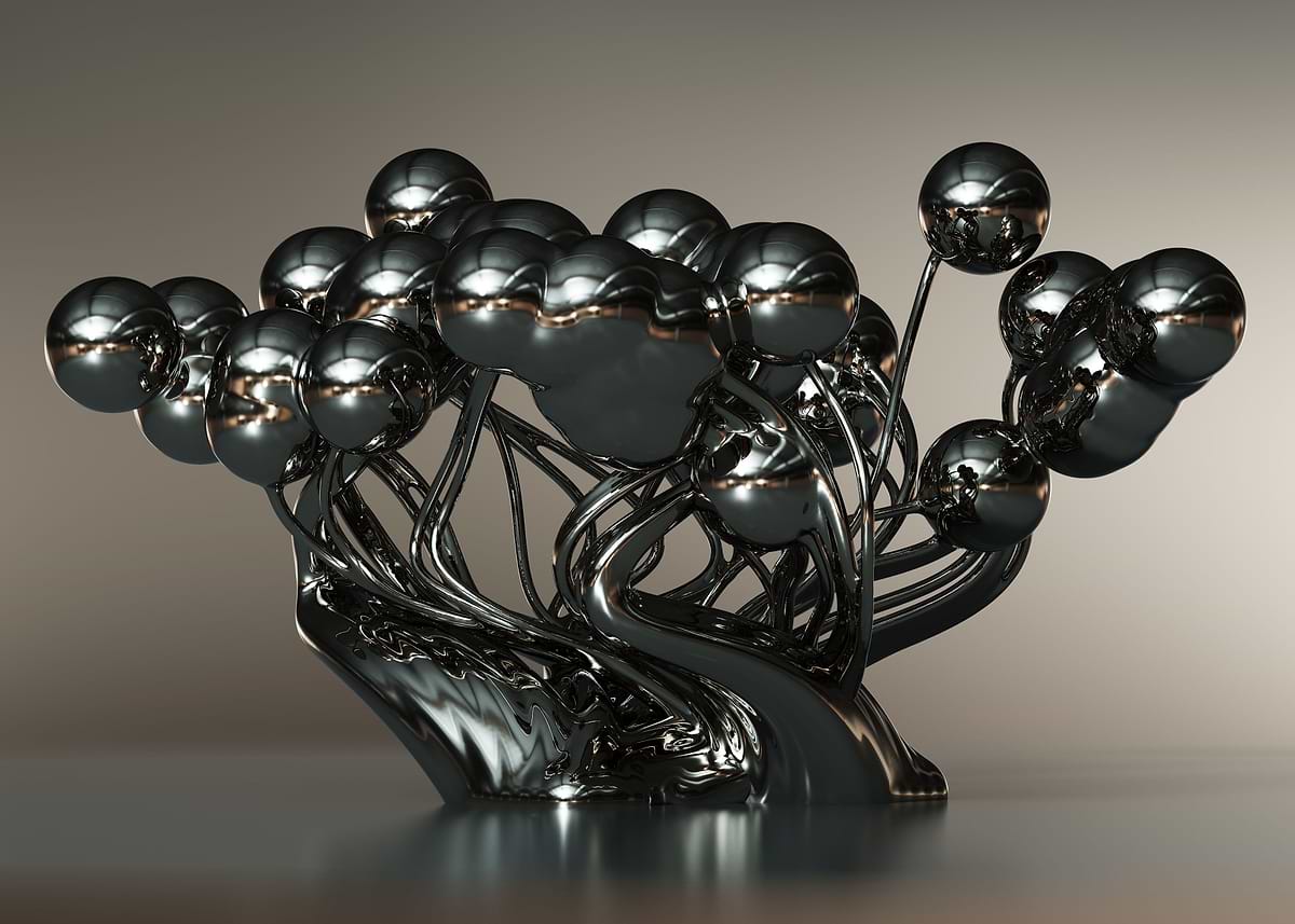 'Polished metal sculpture' Poster, picture, metal print, paint by ...