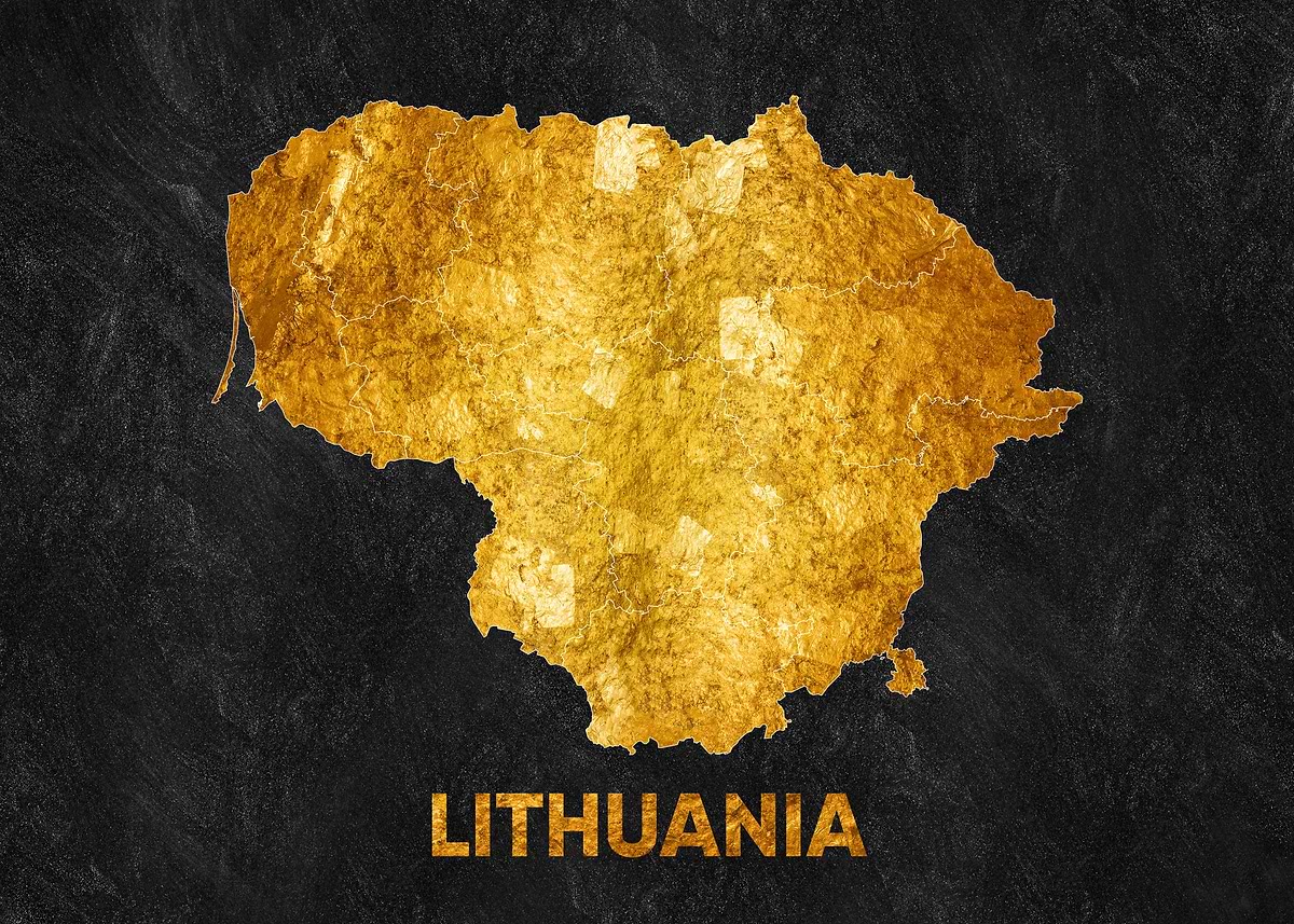 'Lithuania' Poster, picture, metal print, paint by SplashDesign | Displate