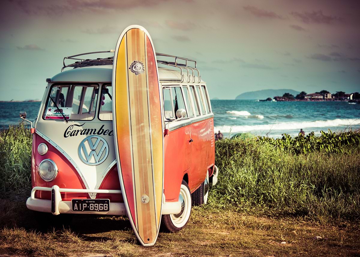 'Surf van' Poster, picture, metal print, paint by Helinton Andruchechen ...