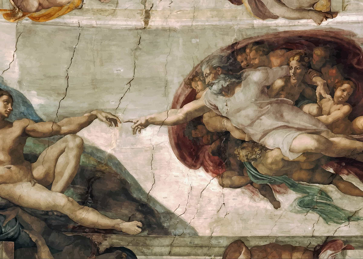 'The Creation of Adam ' Poster, picture, metal print, paint by ...