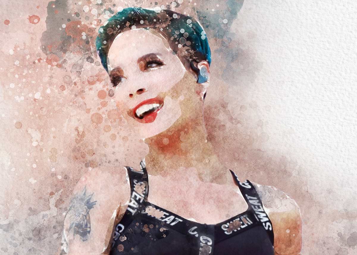 'Halsey' Poster, picture, metal print, paint by Alex Mann | Displate
