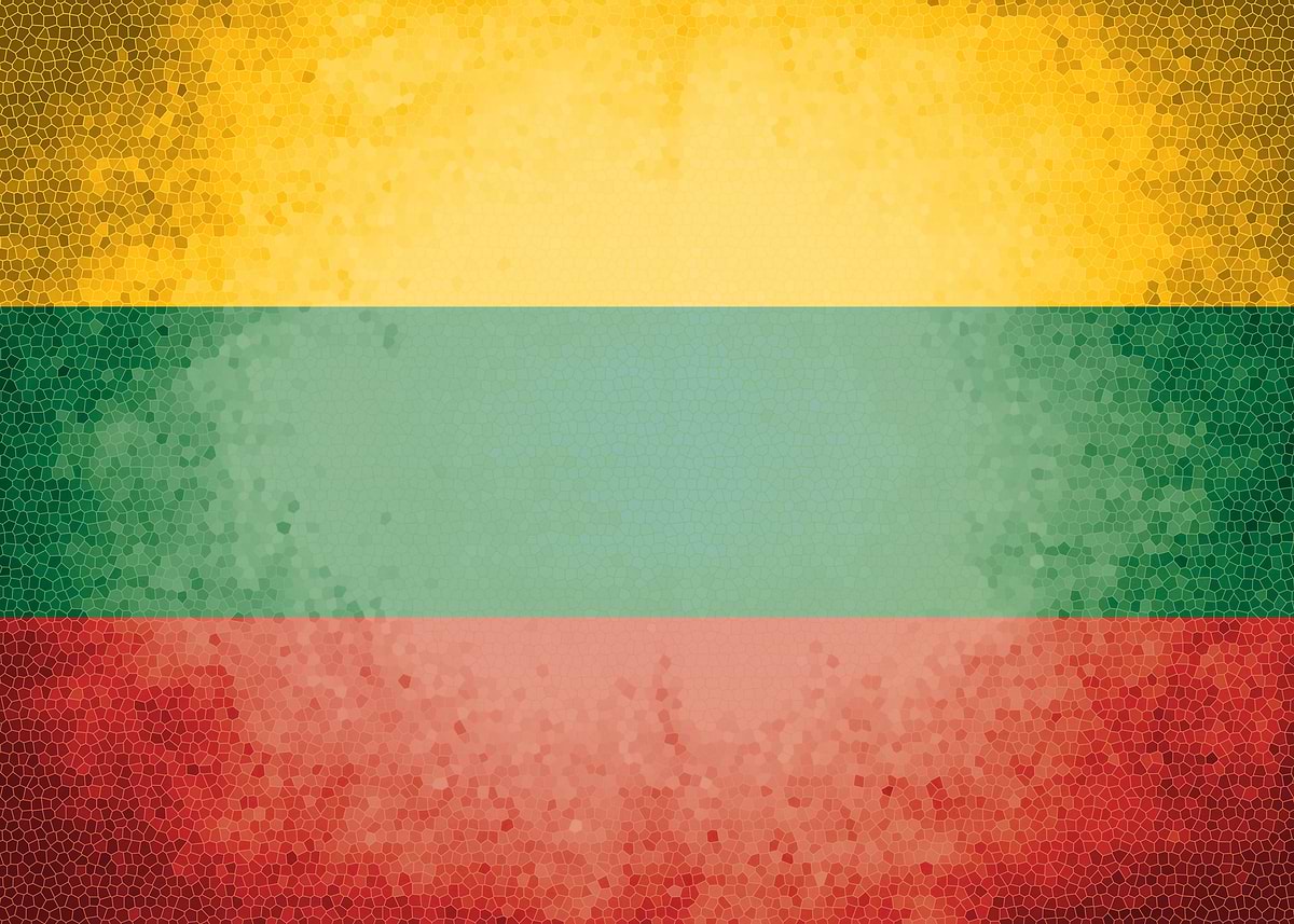 'Lithuania vintage flag' Poster, picture, metal print, paint by Mad ...
