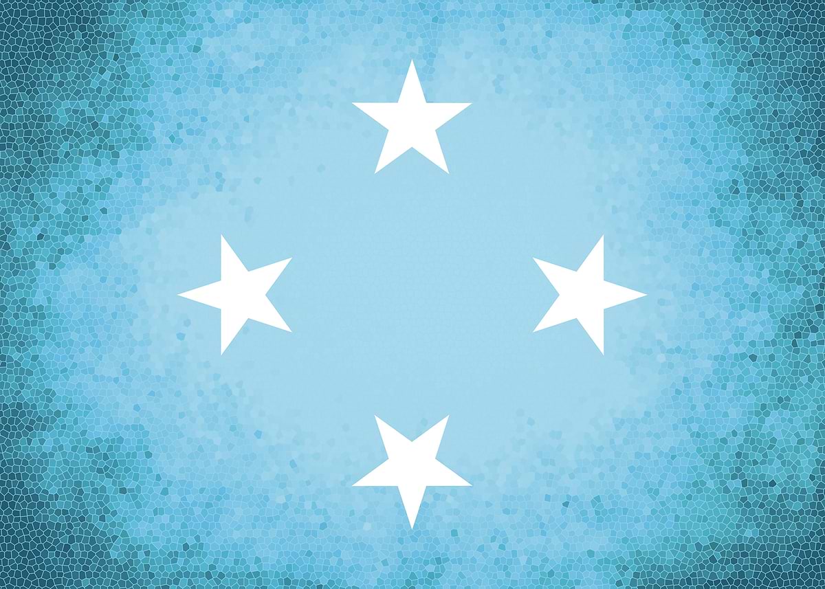 'Micronesia vintage flag' Poster, picture, metal print, paint by Mad ...