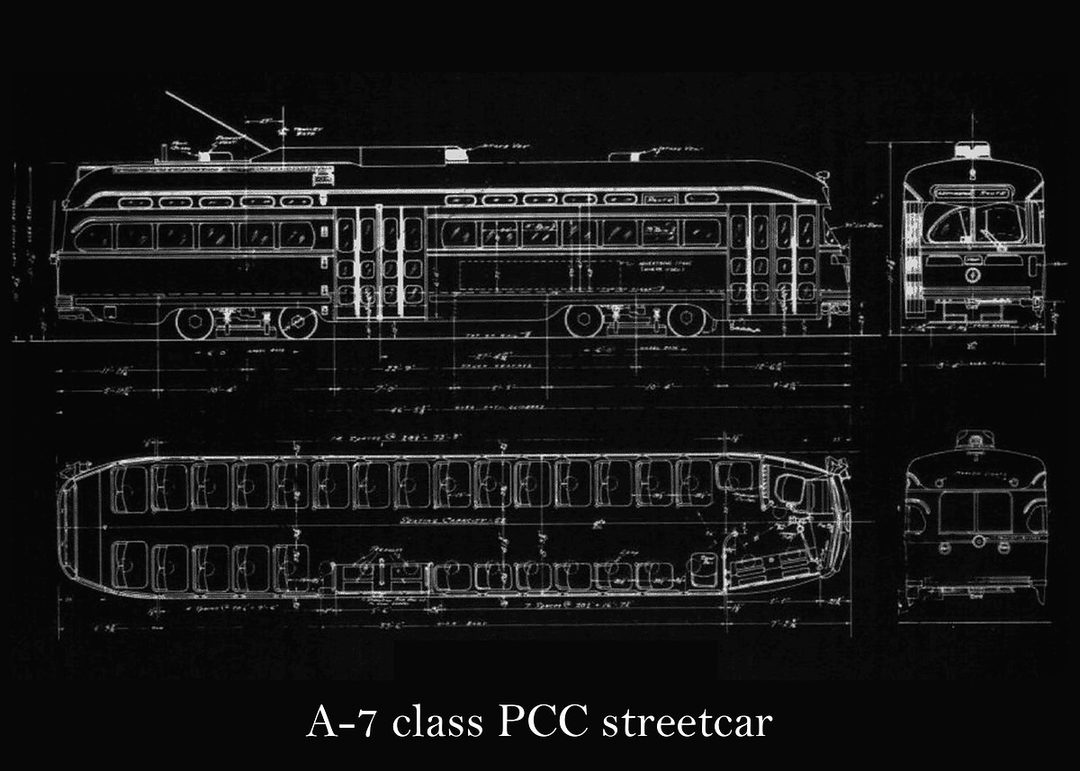 'A7 class PCC train' Poster, picture, metal print, paint by B & W Arts ...