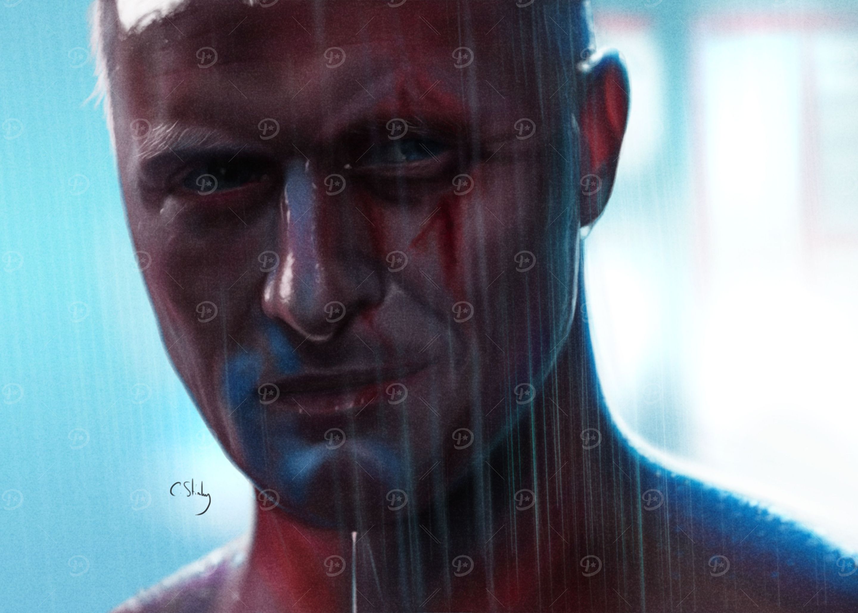 'Roy Batty' Poster, picture, metal print, paint by Craig Stirling ...