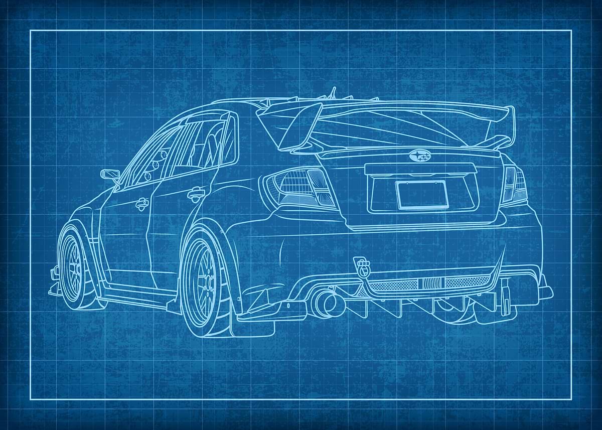 'Subaru Impreza WRX 2011' Poster, picture, metal print, paint by Navin ...