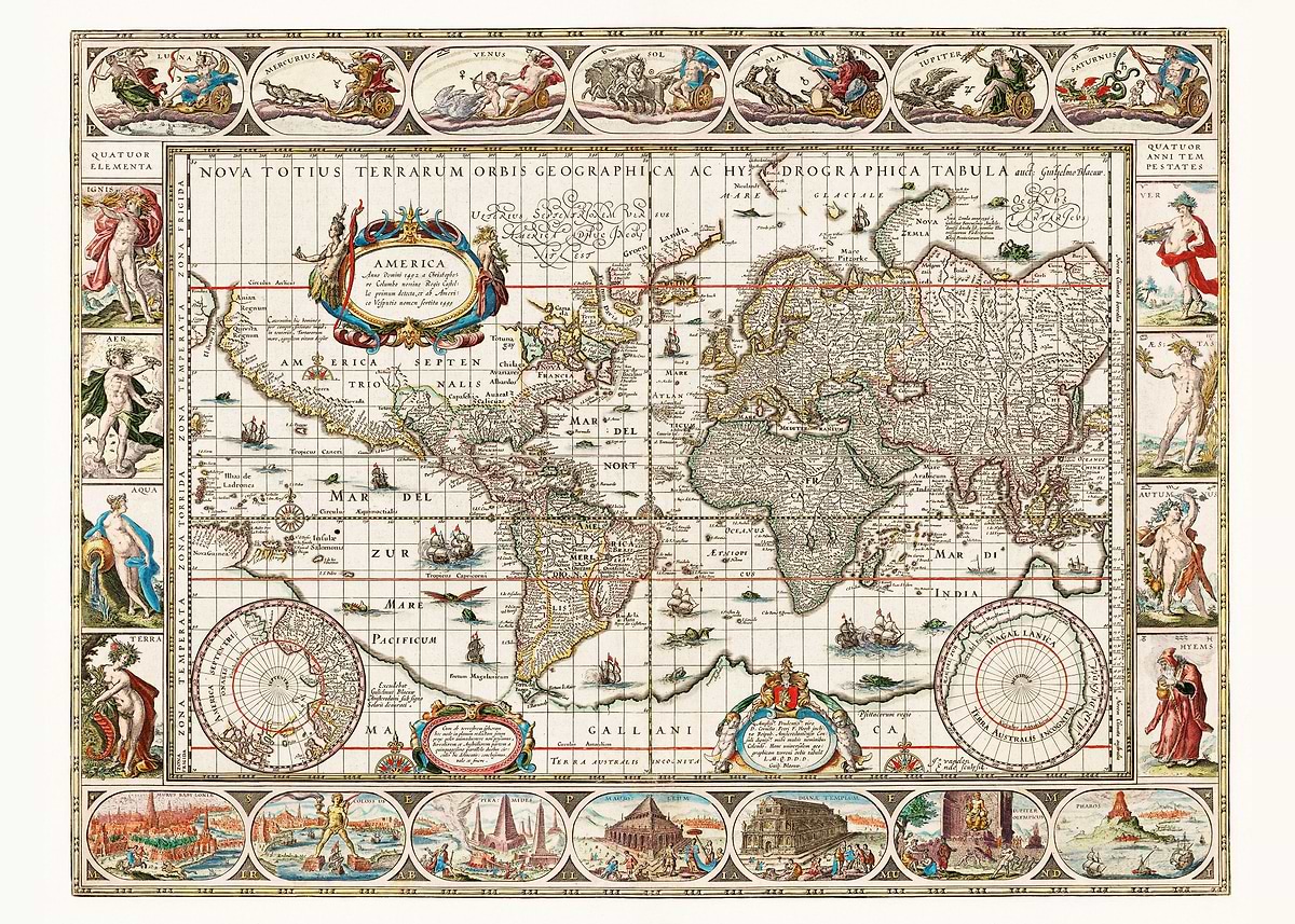 'old world map' Poster, picture, metal print, paint by tony4urban ...
