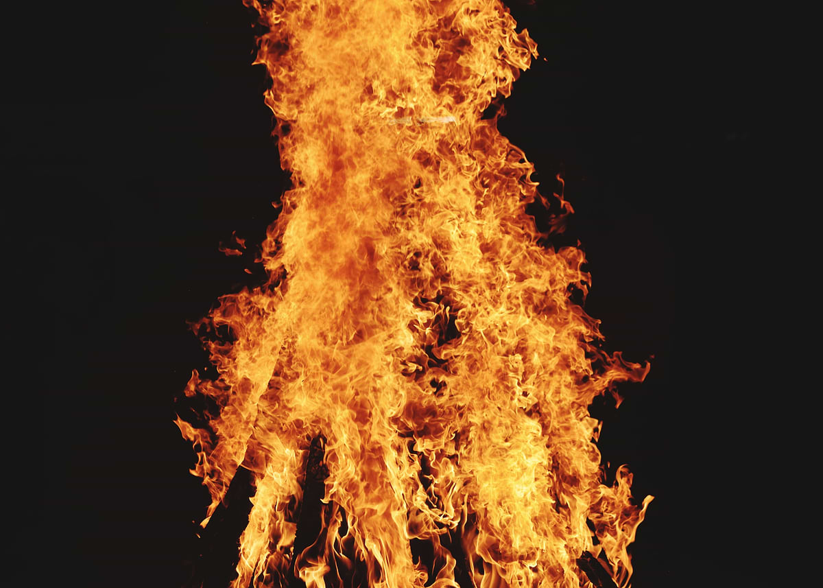 'Fire' Poster, picture, metal print, paint by Ravindra Kumar | Displate